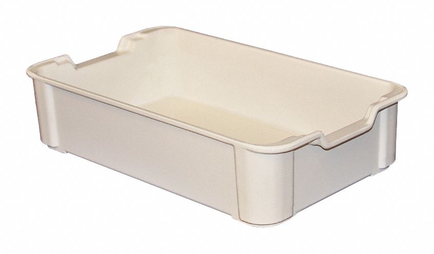 MOLDED FIBERGLASS, 2.6 gal, 17 3/4 in x 10 1/2 in x 4 1/4 in, Stacking ...