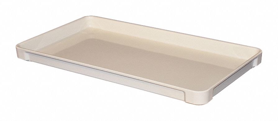 MOLDED FIBERGLASS, 1.3 gal, 22 in x 12 in x 1 1/2 in, Stacking Tote ...