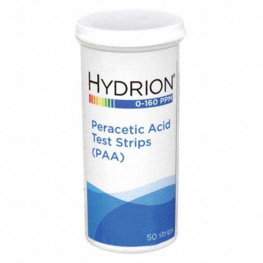 HYDRION, 0 to 160 ppm Peracetic Acid, Peracetic Acid, Peracetic Acid ...