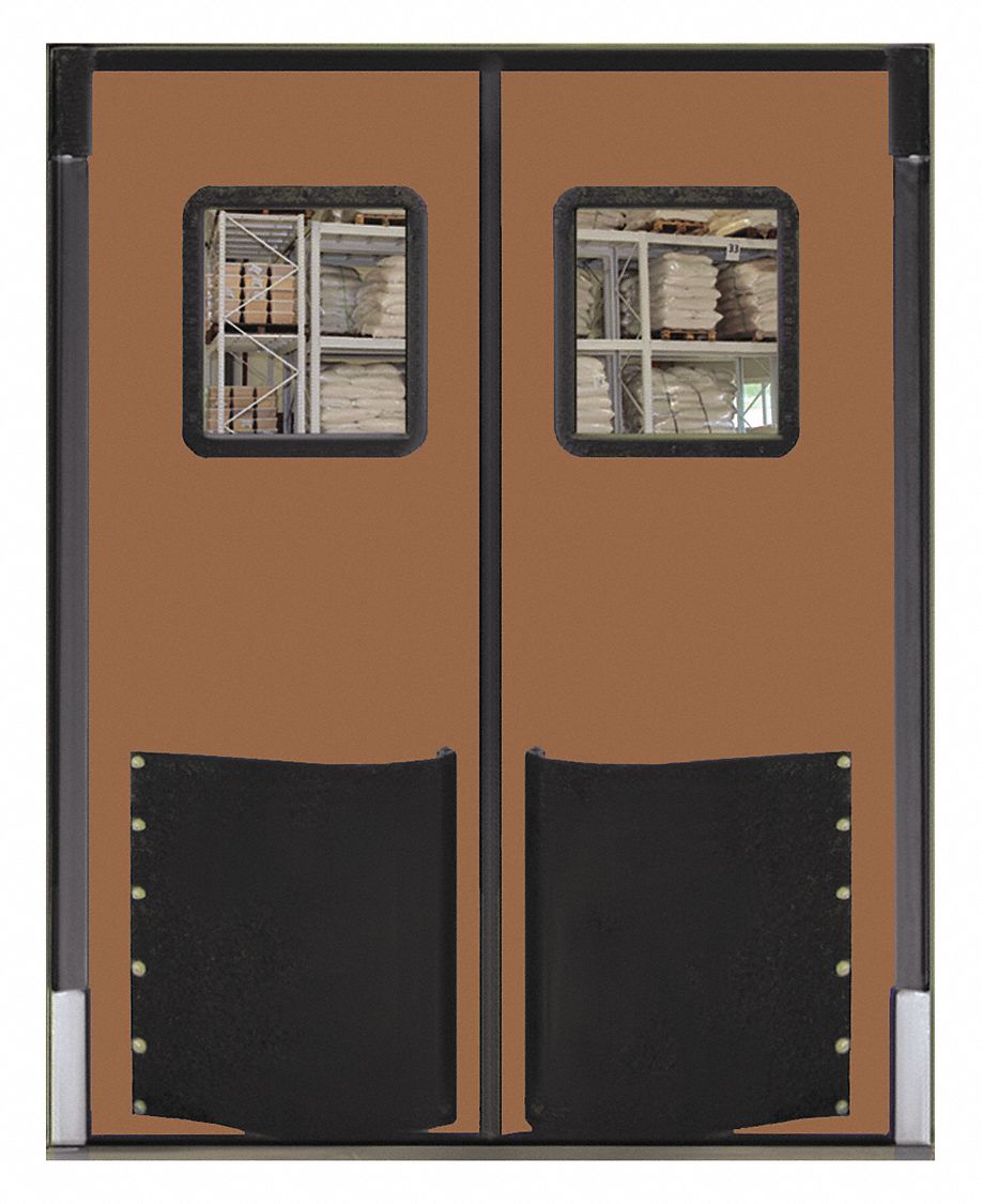 Polyethylene, 2 Doors, Swinging Door - 39K489|7284RD25MBR - Grainger