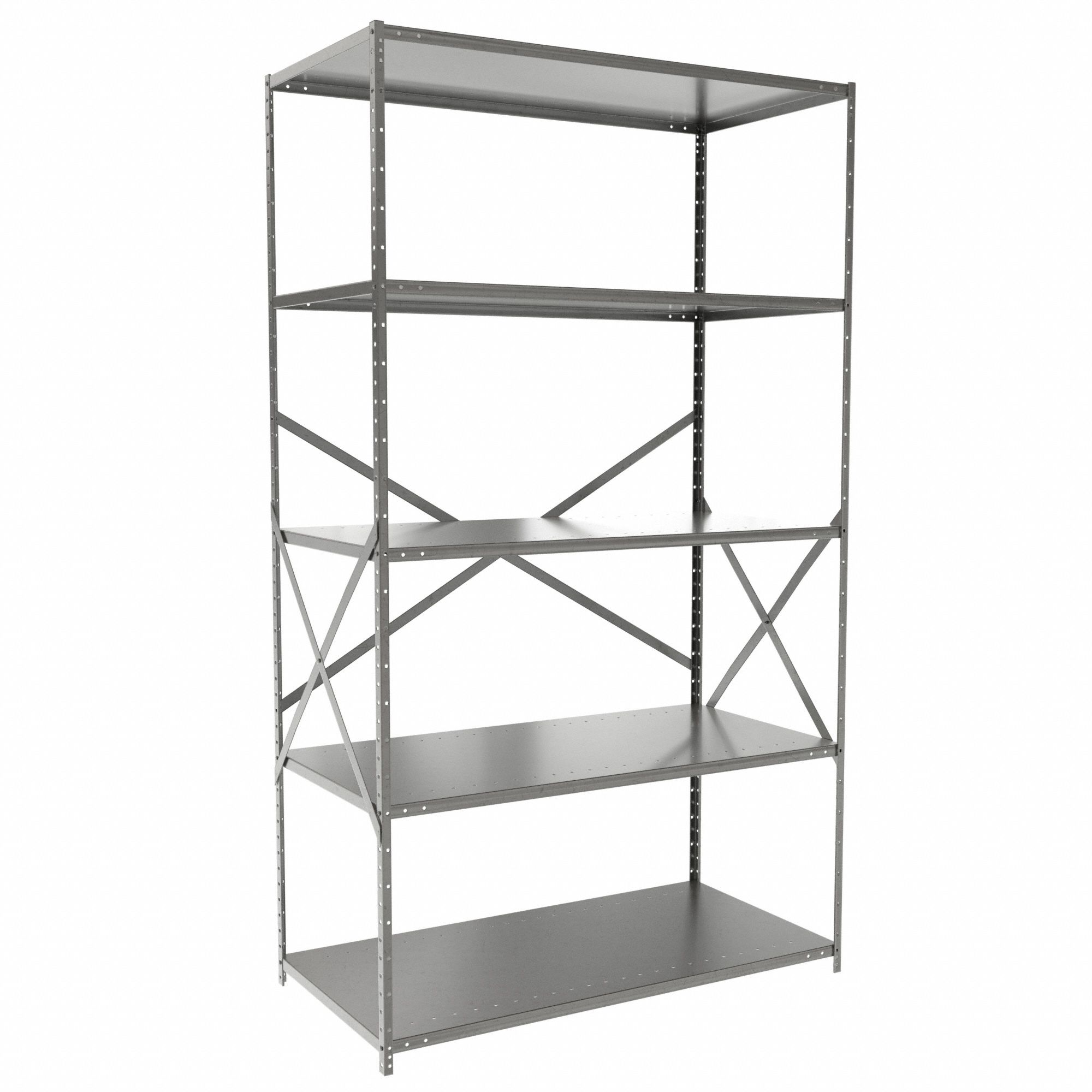 HALLOWELL, Standalone, Medium-Duty, Metal Shelving - 39K744|F4710-24HG ...