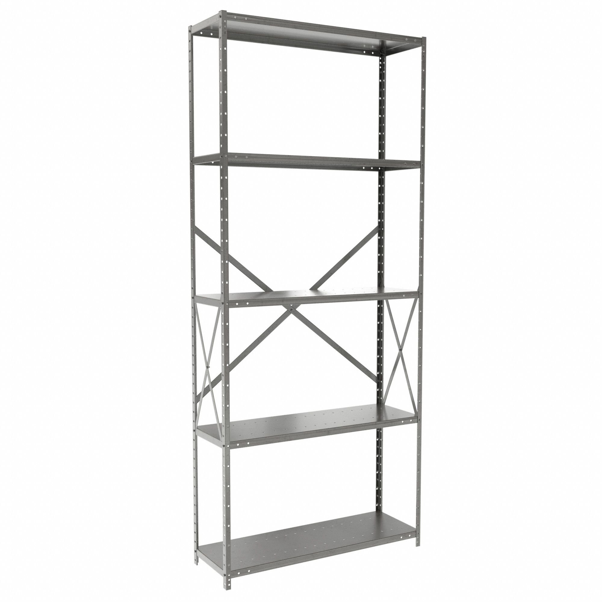 HALLOWELL, Standalone, Medium-Duty, Metal Shelving - 39K757|F5510-12HG ...