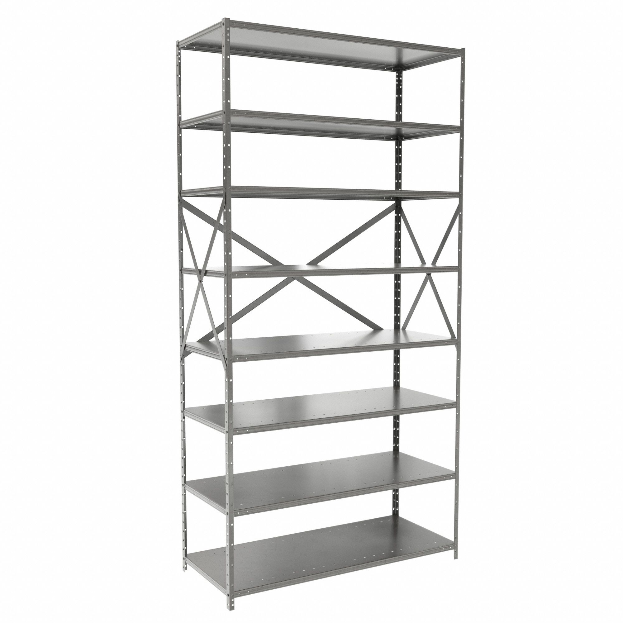 HALLOWELL, Standalone, Medium-Duty, Metal Shelving - 39K773|F5713-18HG ...