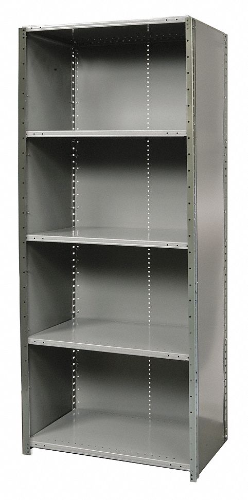 HALLOWELL, Standalone, Heavy-Duty, Metal Shelving - 39K832|F7520-24HG ...
