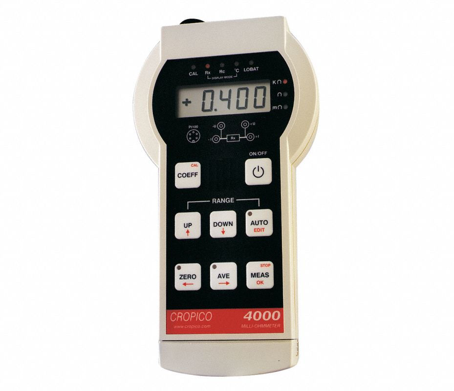 CROPICO Micro Ohmímetro,+/-0.05 Porcentaje - 39N141 | DO4000 - Grainger ...