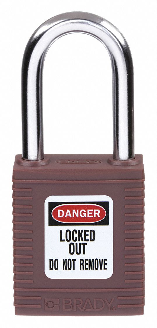 BRADY, Keyed Different, Nylon, Lockout Padlock - 39N155|103033 - Grainger