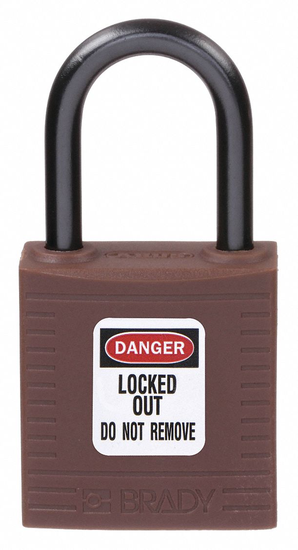 BRADY, Keyed Different, Nylon, Lockout Padlock - 39N185|143160 - Grainger
