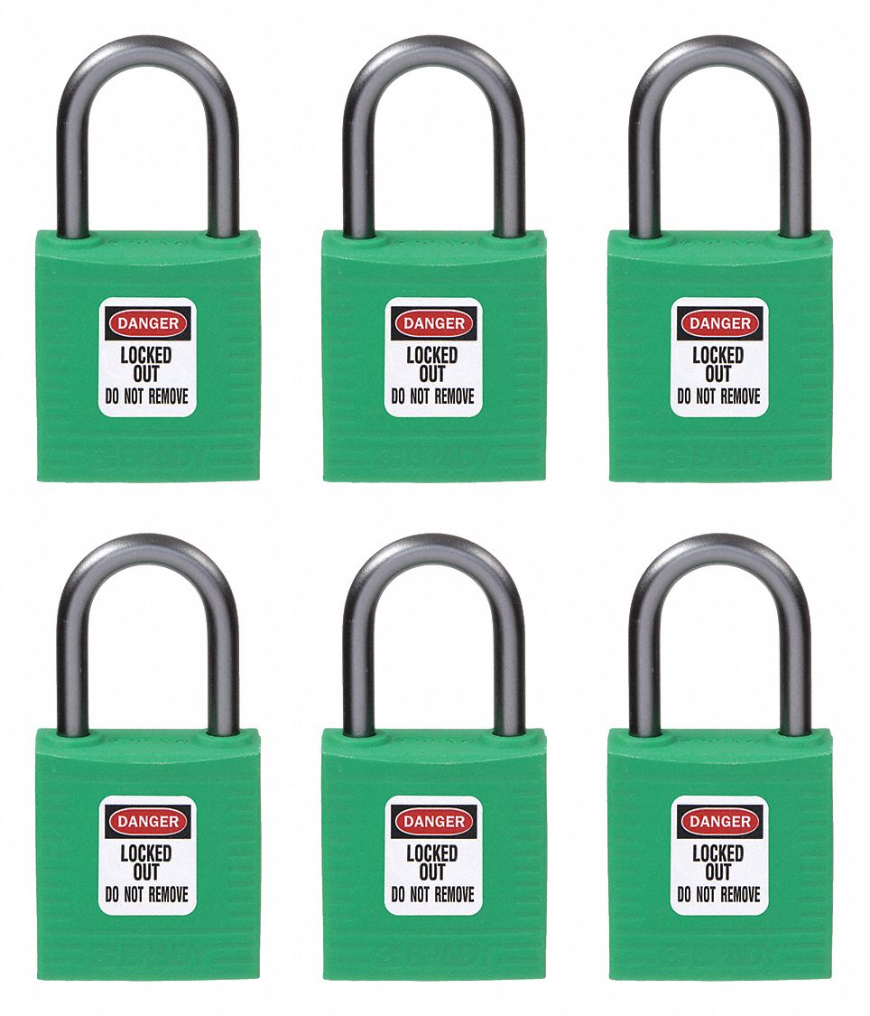 BRADY, Keyed Different, Nylon, Lockout Padlock - 39N191|118927 - Grainger