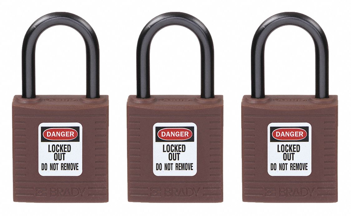 BRADY, Keyed Alike, Nylon, Lockout Padlock - 39N204|118963 - Grainger