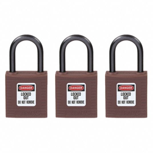 BRADY, Keyed Alike, Nylon, Lockout Padlock - 39N204|118963 - Grainger