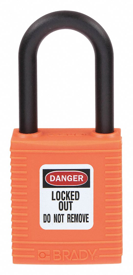 BRADY, Keyed Different, Nylon, Lockout Padlock - 39N220|123328 - Grainger
