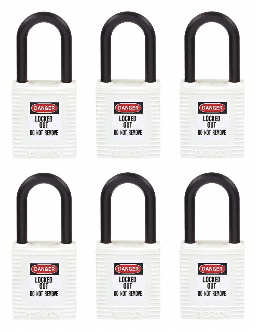 BRADY, Keyed Different, Nylon, Lockout Padlock - 39N233|123359 - Grainger
