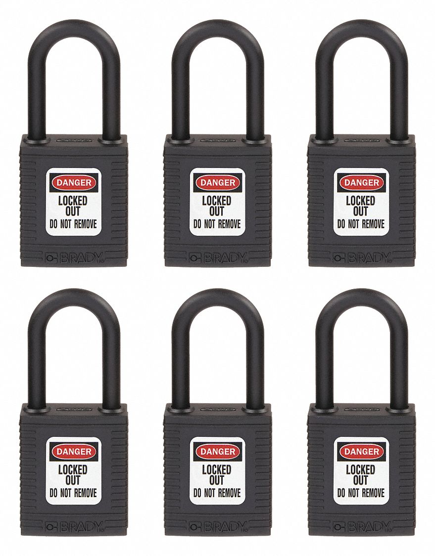 BRADY, Keyed Alike, Nylon, Lockout Padlock - 39N248|123347 - Grainger