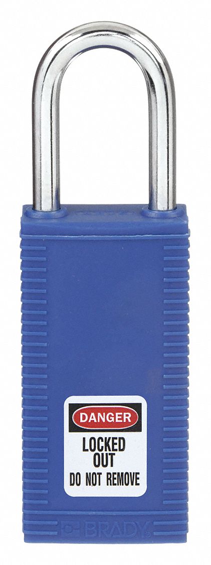 BRADY, Keyed Different, Nylon, Lockout Padlock - 39N253|123406 - Grainger