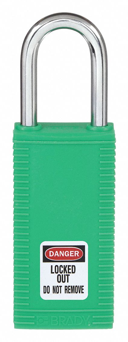 BRADY, Keyed Different, Nylon, Lockout Padlock - 39N255|123407 - Grainger