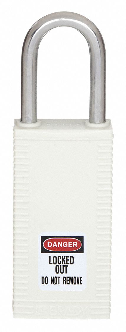 BRADY, Keyed Different, Nylon, Lockout Padlock - 39N260|123413 - Grainger