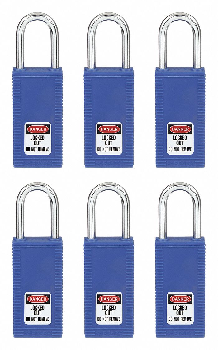 BRADY, Keyed Alike, Nylon, Lockout Padlock - 39N280|123424 - Grainger