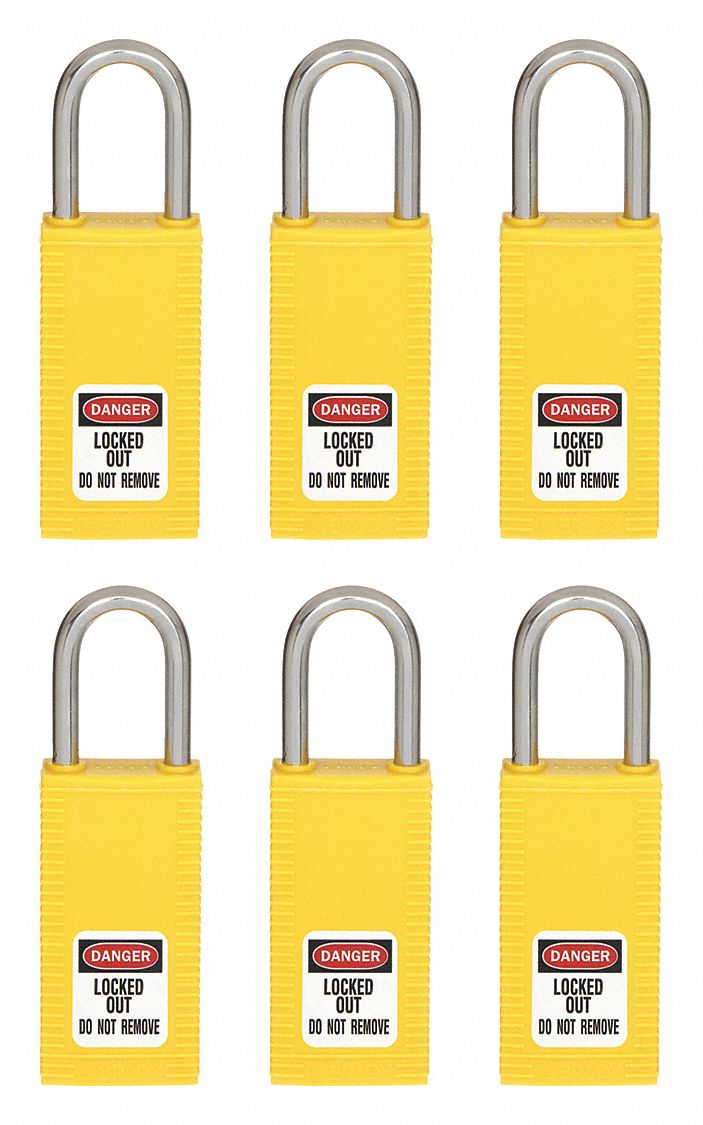 BRADY, Keyed Alike, Nylon, Lockout Padlock - 39N281|123426 - Grainger