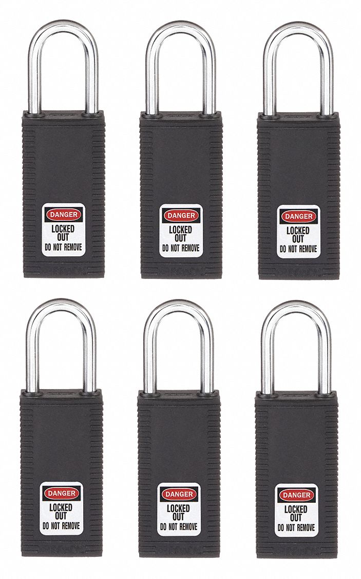 BRADY, Keyed Alike, Nylon, Lockout Padlock - 39N284|123428 - Grainger