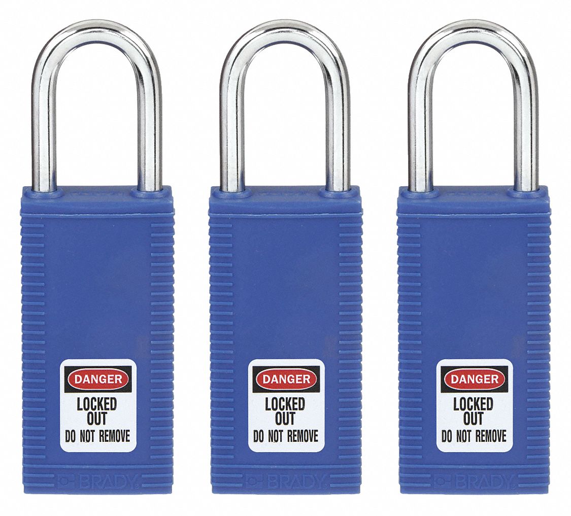 BRADY, Keyed Alike, Nylon, Lockout Padlock - 39N271|123415 - Grainger