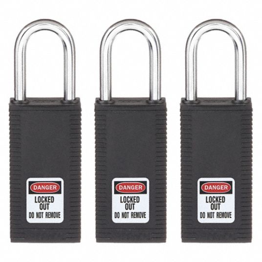 BRADY, Keyed Alike, Nylon, Lockout Padlock - 39N275|123419 - Grainger