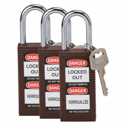 BRADY, Keyed Alike, Nylon, Lockout Padlock - 39N276|123420 - Grainger