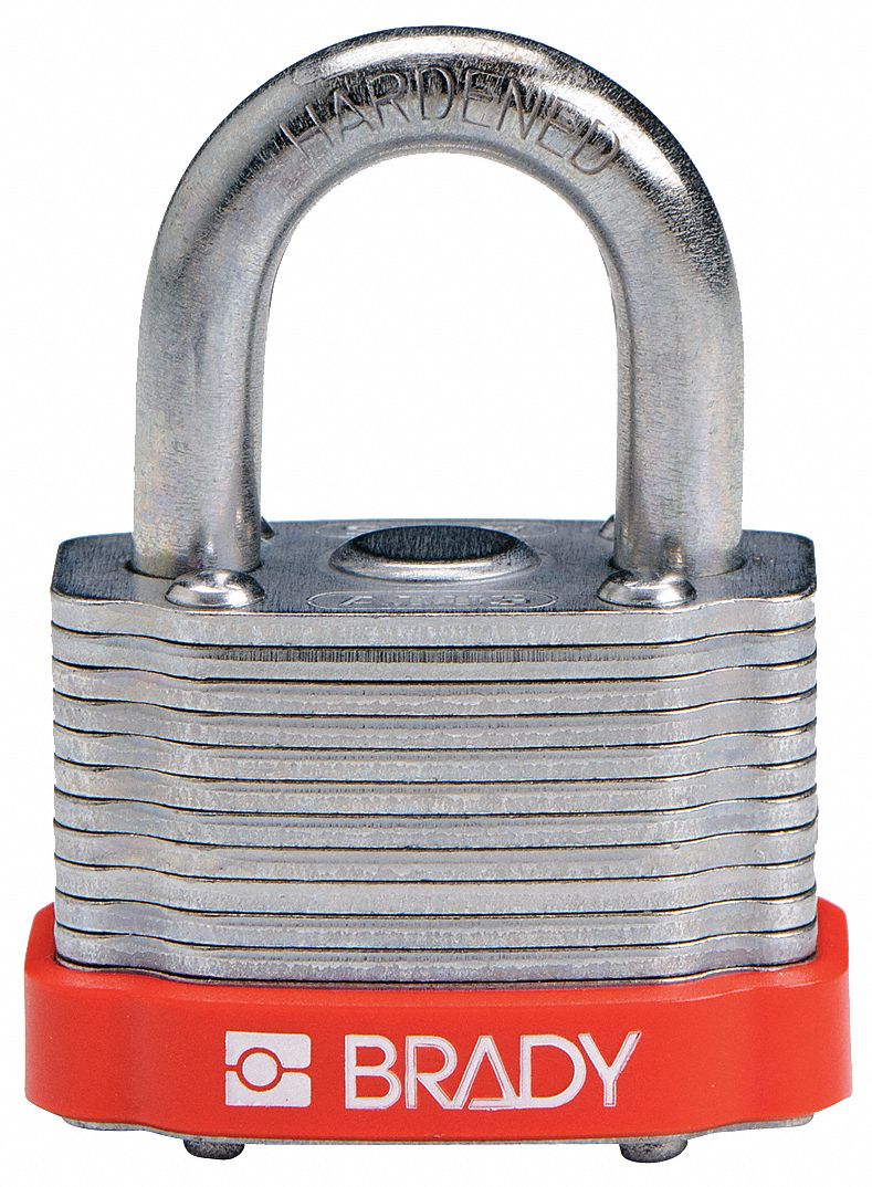 BRADY, Keyed Different, Steel, Keyed Padlock - 39N296|118935 - Grainger