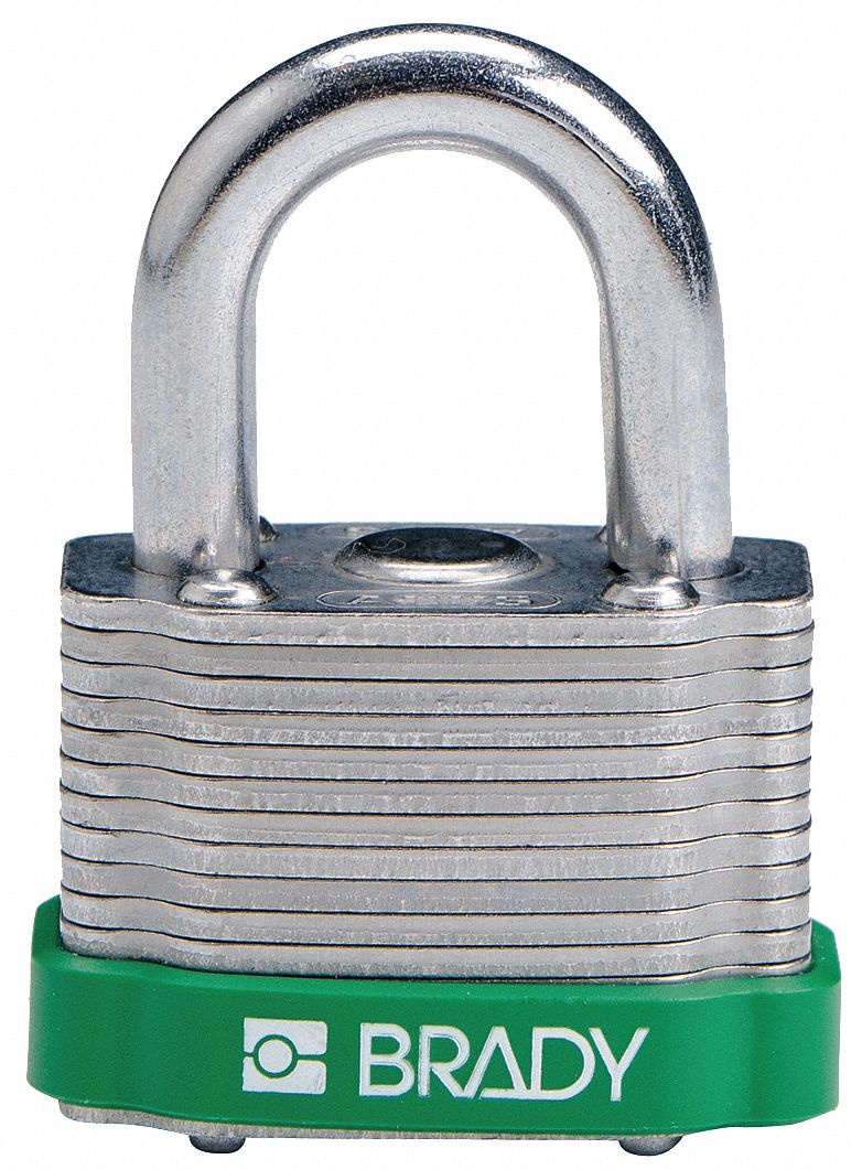 BRADY, Keyed Different, Steel, Keyed Padlock - 39N299|118936 - Grainger