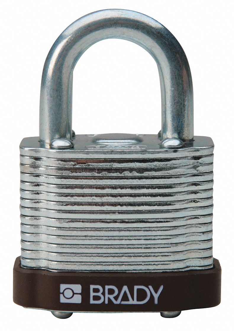 BRADY, Keyed Different, Steel, Keyed Padlock - 39N302|123280 - Grainger