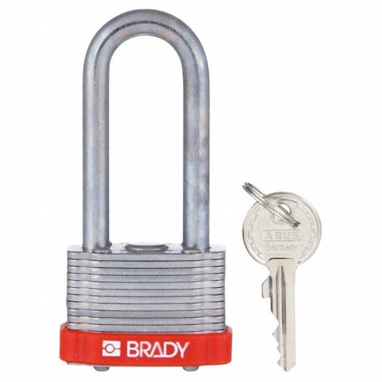 BRADY, Keyed Different, Steel, Keyed Padlock - 39N305|143144 - Grainger