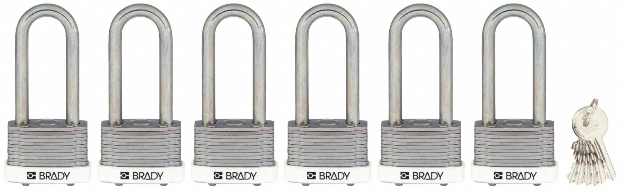 BRADY, Keyed Different, Steel, Keyed Padlock - 39N320|118945 - Grainger