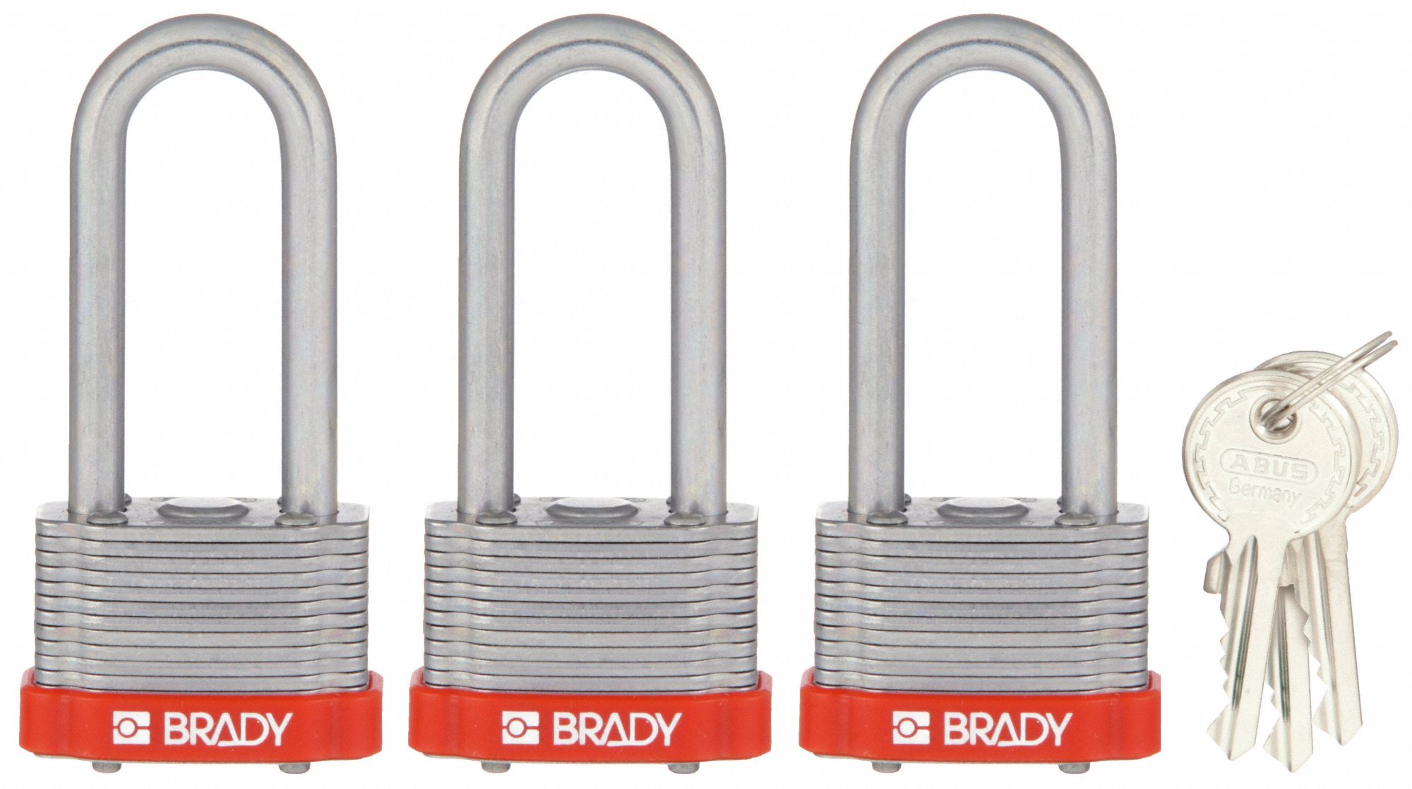 BRADY, Keyed Alike, Steel, Keyed Padlock - 39N321|118977 - Grainger