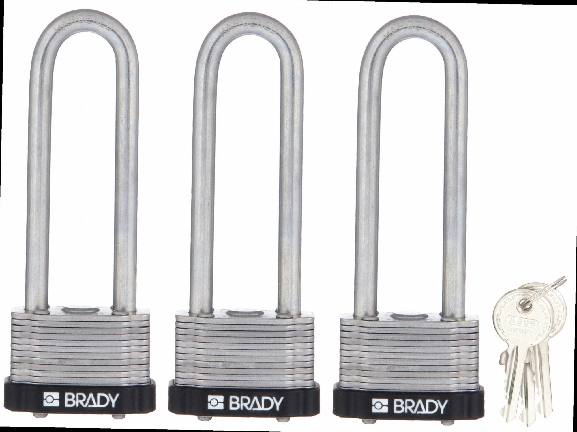 BRADY, Keyed Alike, Steel, Keyed Padlock - 39N357|123257 - Grainger