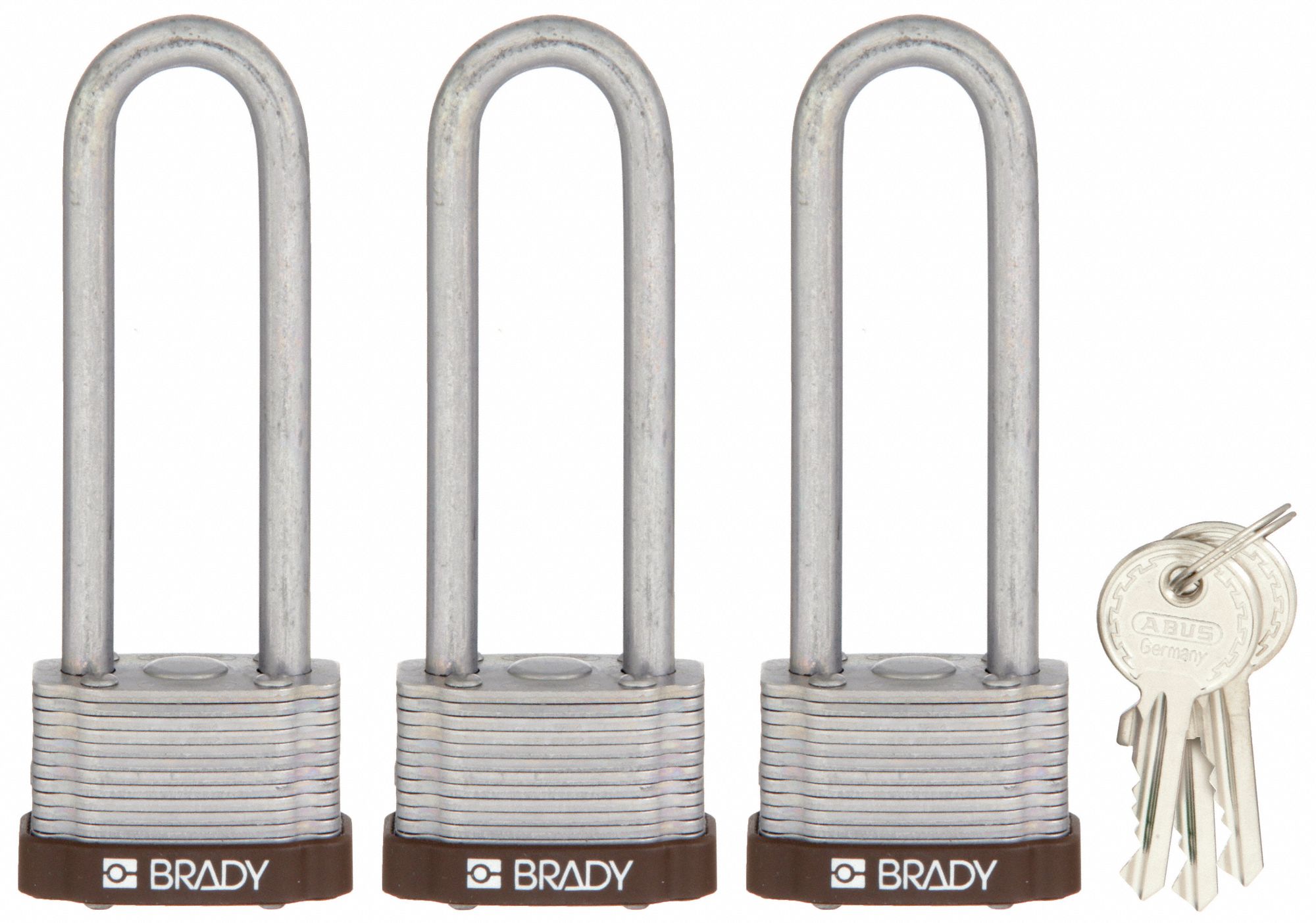 BRADY, Keyed Alike, Steel, Keyed Padlock - 39N358|123258 - Grainger