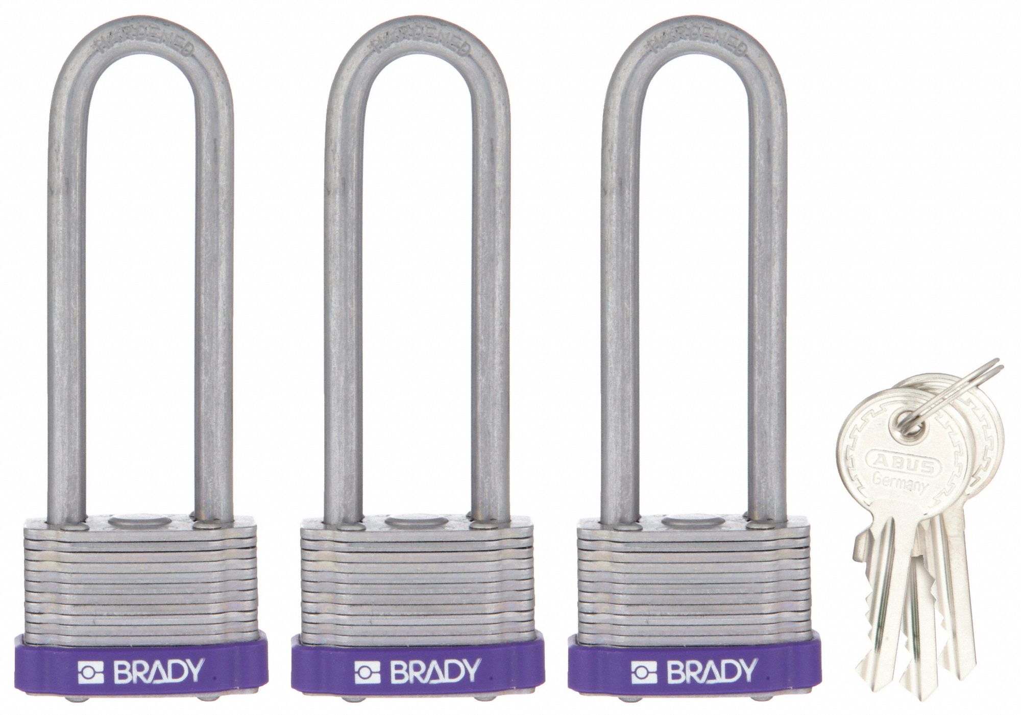 BRADY, Keyed Alike, Steel, Keyed Padlock - 39N359|123259 - Grainger