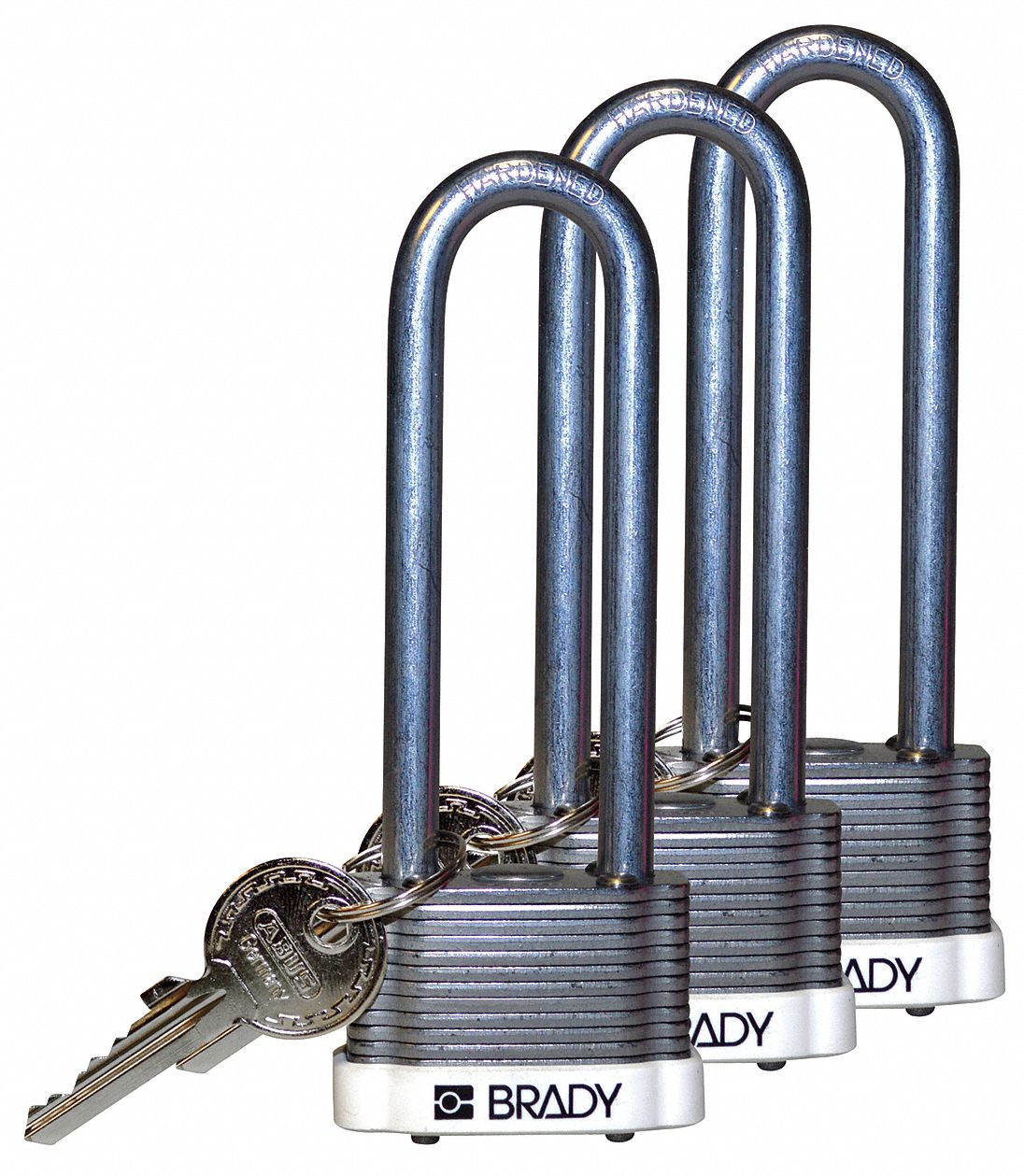 BRADY, Keyed Alike, Steel, Keyed Padlock - 39N360|123256 - Grainger