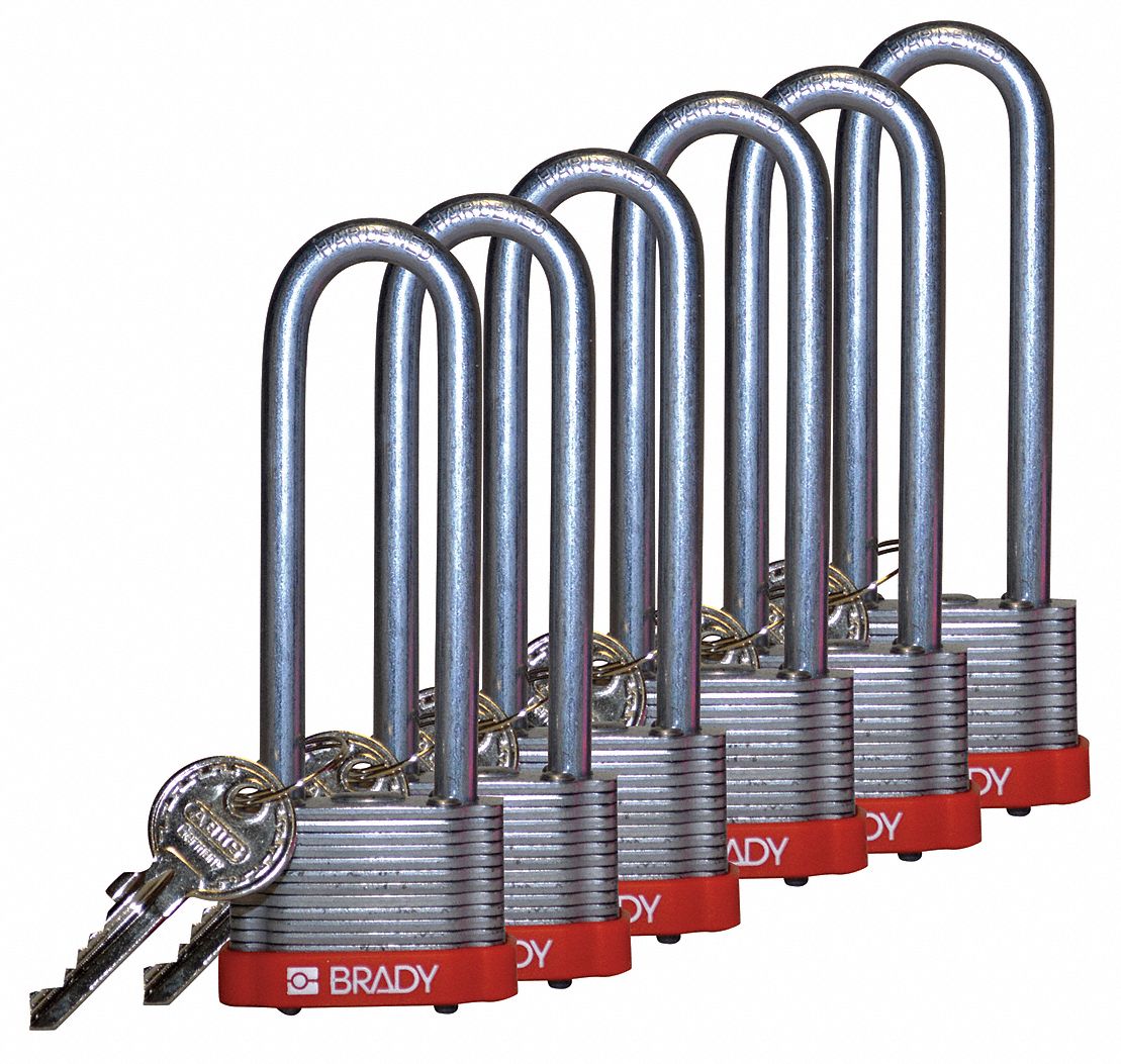 BRADY Candado de Llave con 1 llaves Igual - Candados con Mecanismo de ...