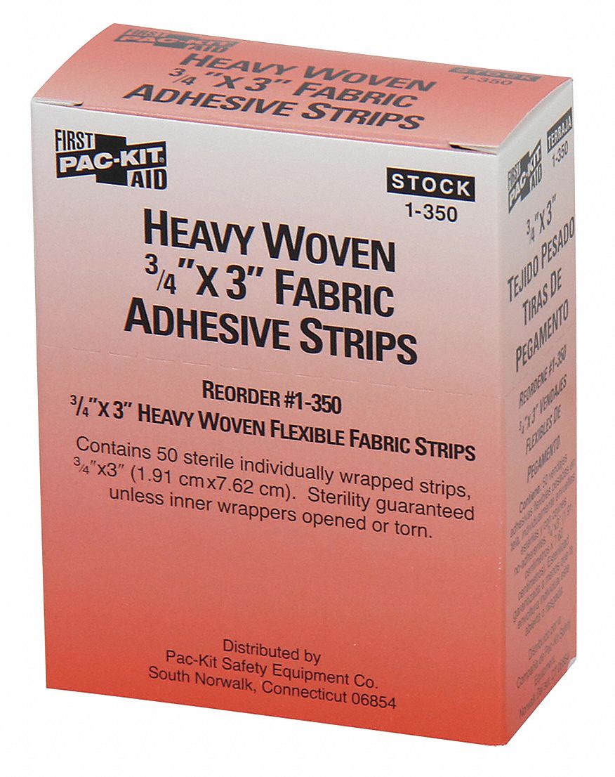 FIRST AID ONLY, Strip Bandages, 3/4 in Wd, Adhesive Bandage - 39N876|1 ...