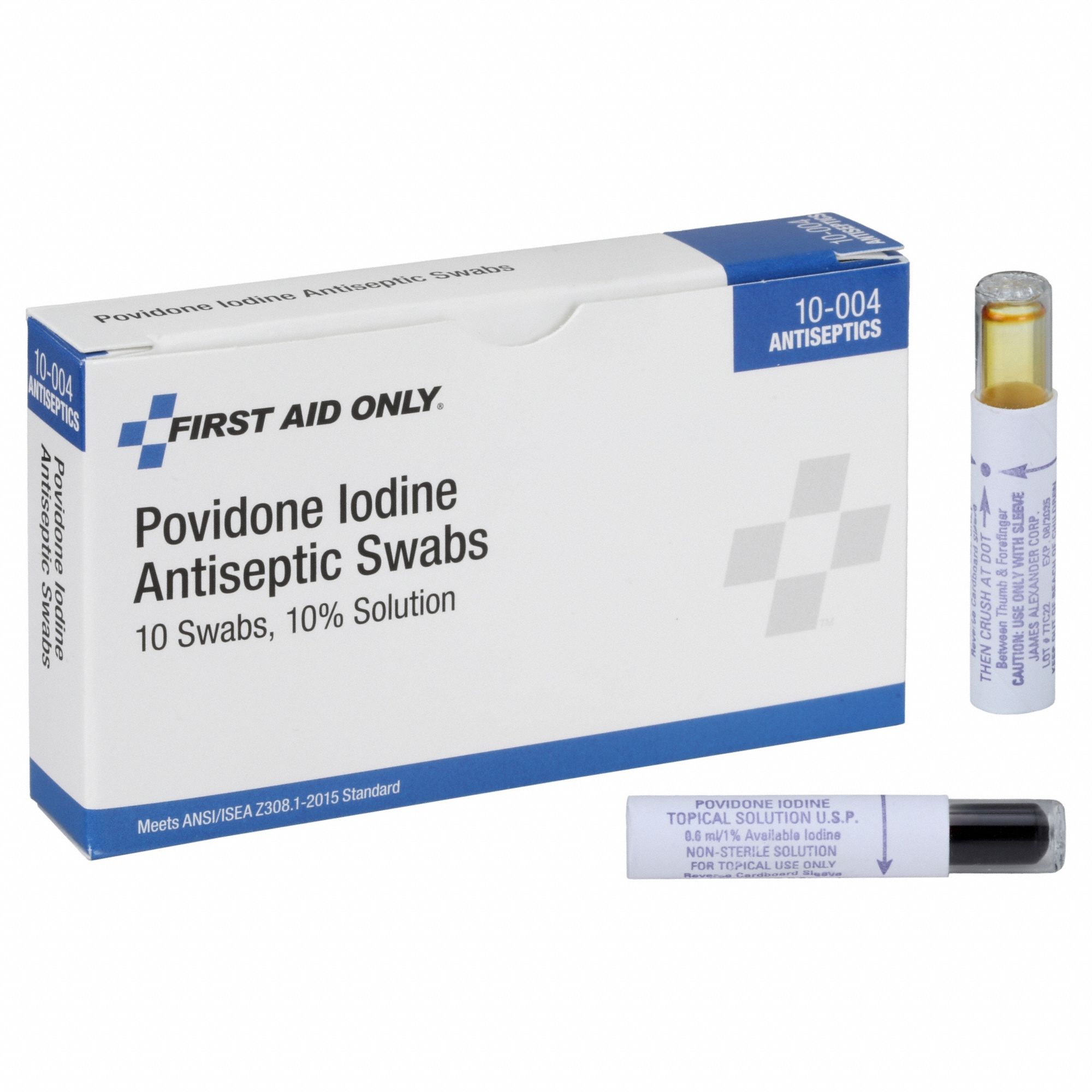 FIRST AID ONLY, Swab, Ethyl Alcohol/Povidone Iodine, Topical Antiseptic ...