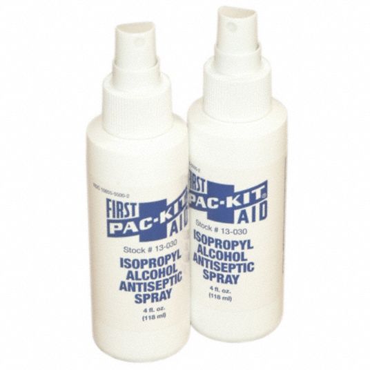 PAC-KIT Rubbing Alcohol, Liquid Solution, Spray Bottle, 4.000 oz, 4 oz ...