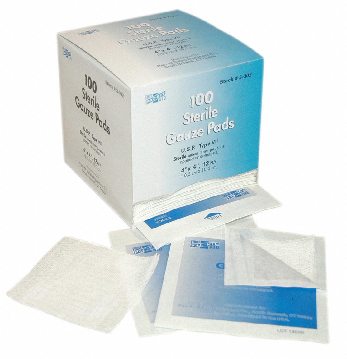 FIRST AID ONLY, 4 in Dressing Lg, 4 in Dressing Wd, Gauze Pad - 39N965 ... FIRST AID ONLY, 4 in Dressing Lg, 4 in Dressing Wd, Gauze Pad - 39N965 ...