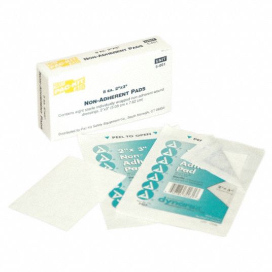 Non-Adherent Pad, Unitized, Sterile, Gauze, Includes (8) 2 x 3" Non ...