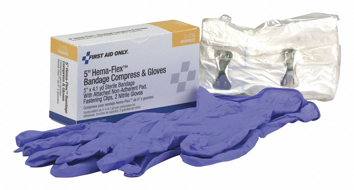 FIRST AID ONLY, 9 in Dressing Lg, 5 in Dressing Wd, Compress - 39N981|2 ...