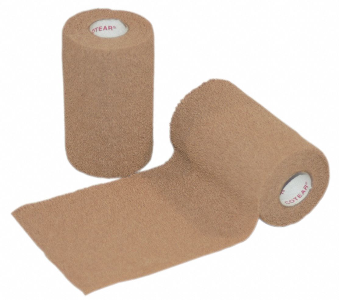 FIRST AID ONLY, 5 yd Dressing Lg, 4 in Dressing Wd, Self-Adherent Wrap ...
