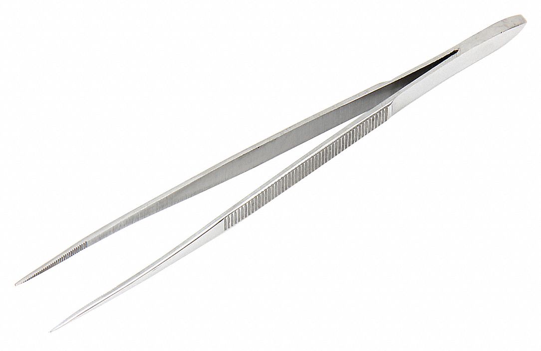 FIRST AID ONLY Forceps, 4 1/2 in Length, Stainless Steel, Pointed Blade ...