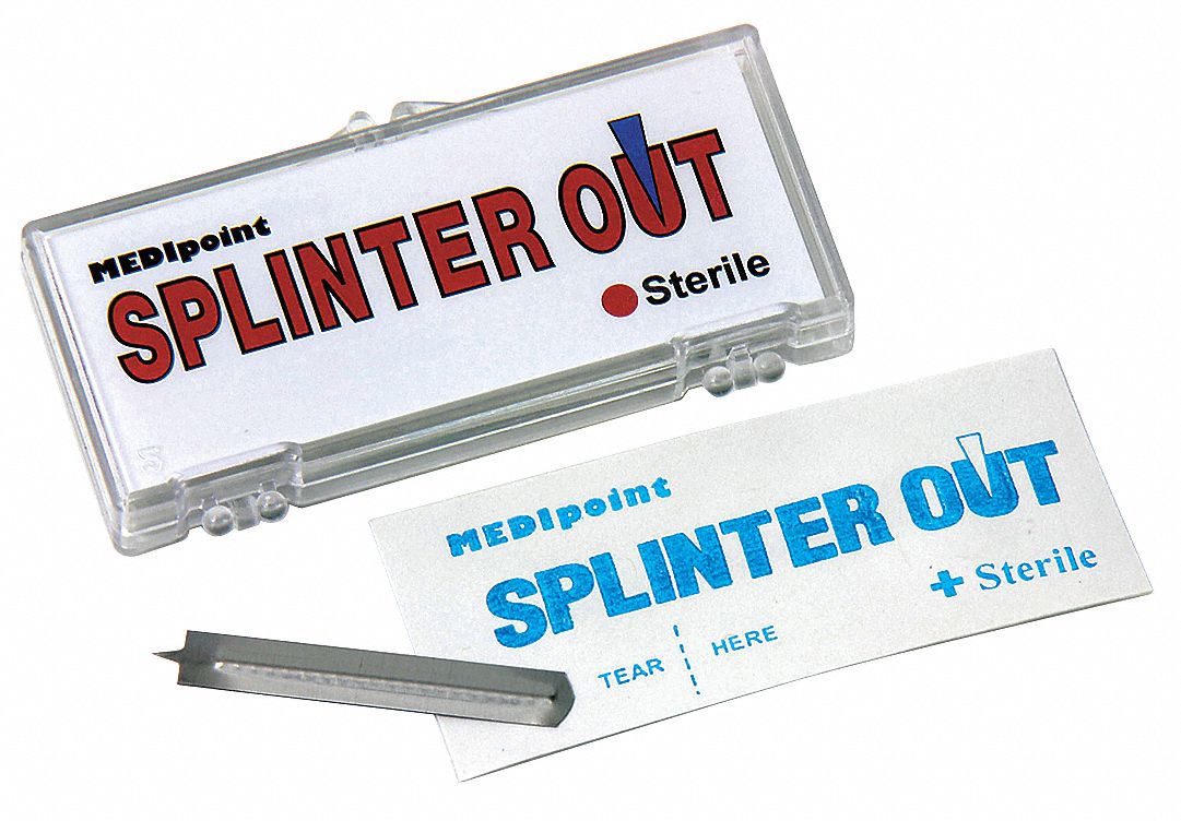 Splinter Removal Tool, Packaged In Hard Plastic Case, 10 PK - Grainger