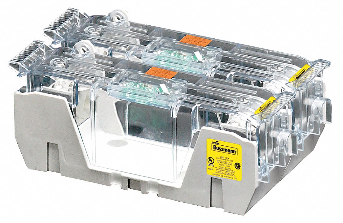 BUSSMANN, Open Block Design, 2 Pole, Fuse Block - 39P356|RM25600-2CR ...
