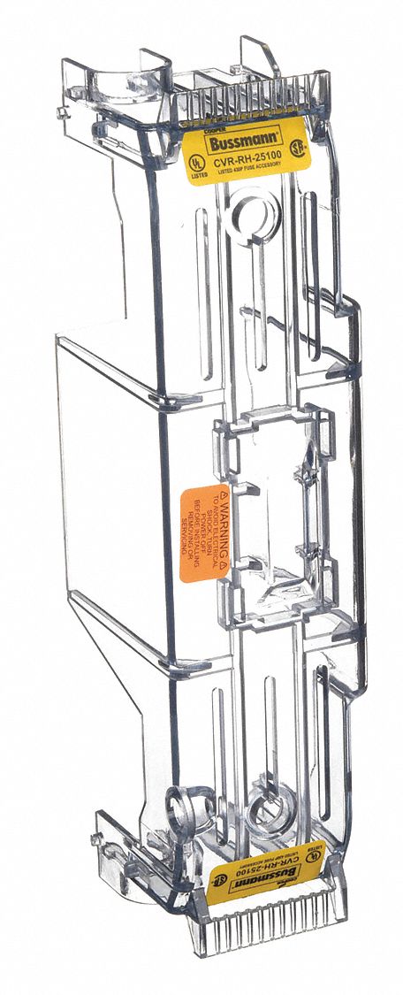 BUSSMANN, For H/RK1/RK5 Fuse Class or Type, 250 V AC, Fuse Block Cover ...