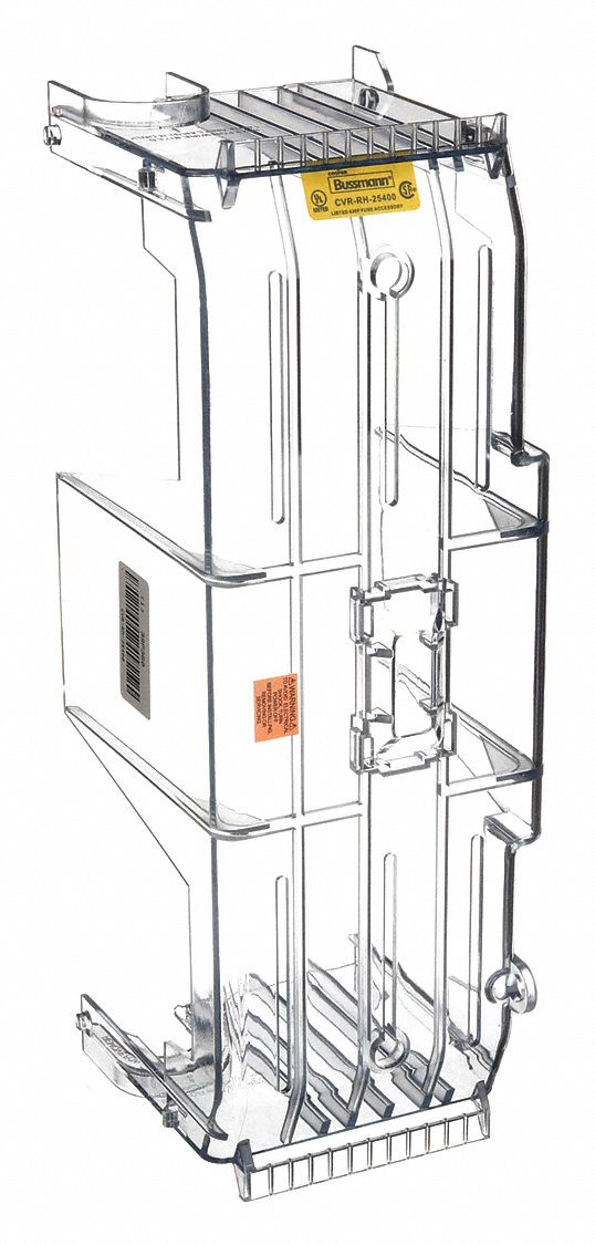 BUSSMANN, For H/RK1/RK5 Fuse Class or Type, 250 V AC, Fuse Block Cover ...