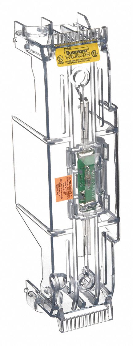 BUSSMANN, For H/RK1/RK5 Fuse Class or Type, 250 V AC, Fuse Block Cover ...